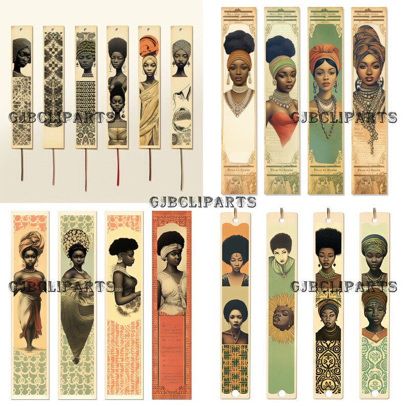 African Clipart American Ornamental Bookmark Clipart, Page of Evenly ...