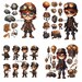 Chibi Boy Steampunk Clipart, Gears Clipart, Top Hat Clipart, Scrapbooks ...