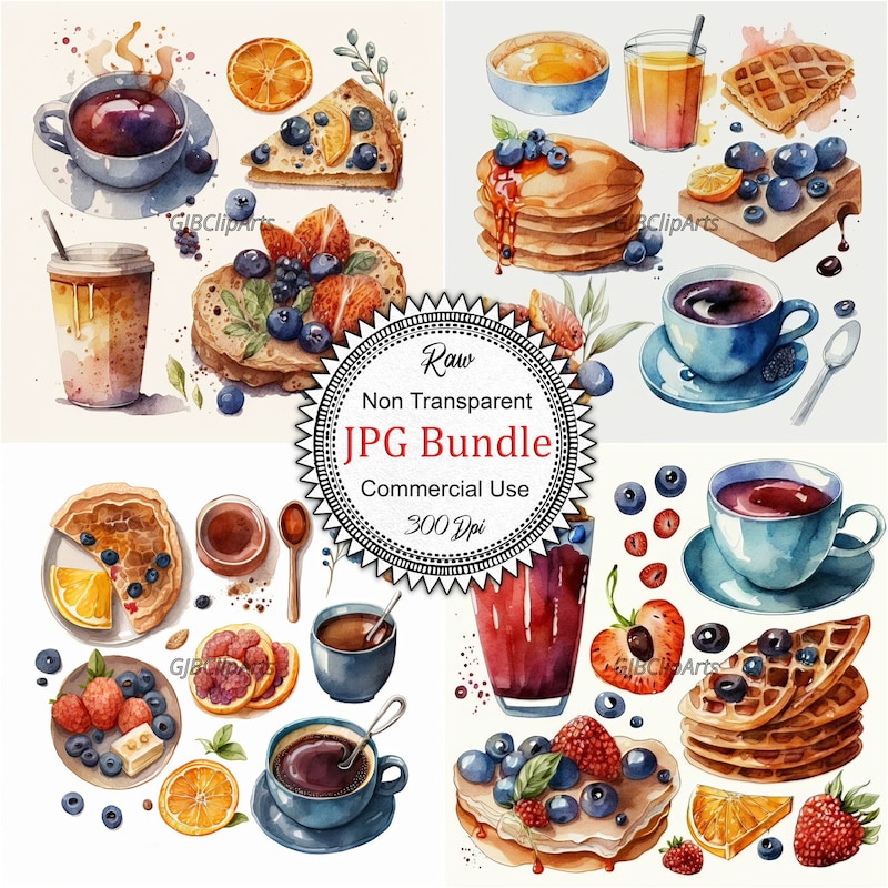 Watercolor Food - Etsy