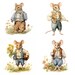 Vintage Mouse Clipart, Mouse With Clothes Clipart, Field Clipart ...