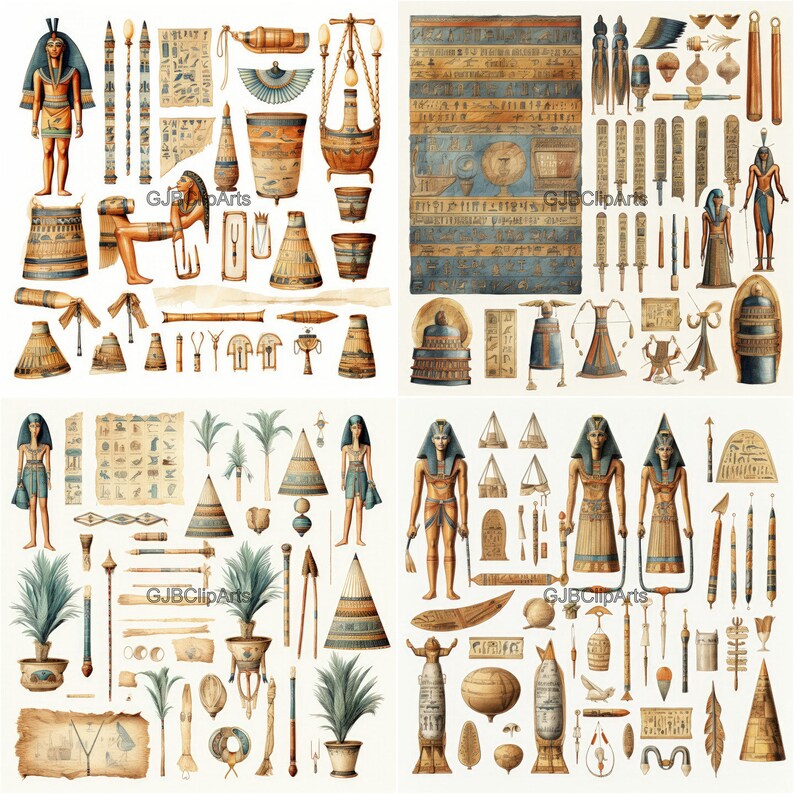Vintage Ancient Egypt Junk Journal Kit Clipart, Scrapbooker T Shirt ...