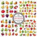 Fruit and Vegetable Clipart Digital Stickers, Digital Clipart ...