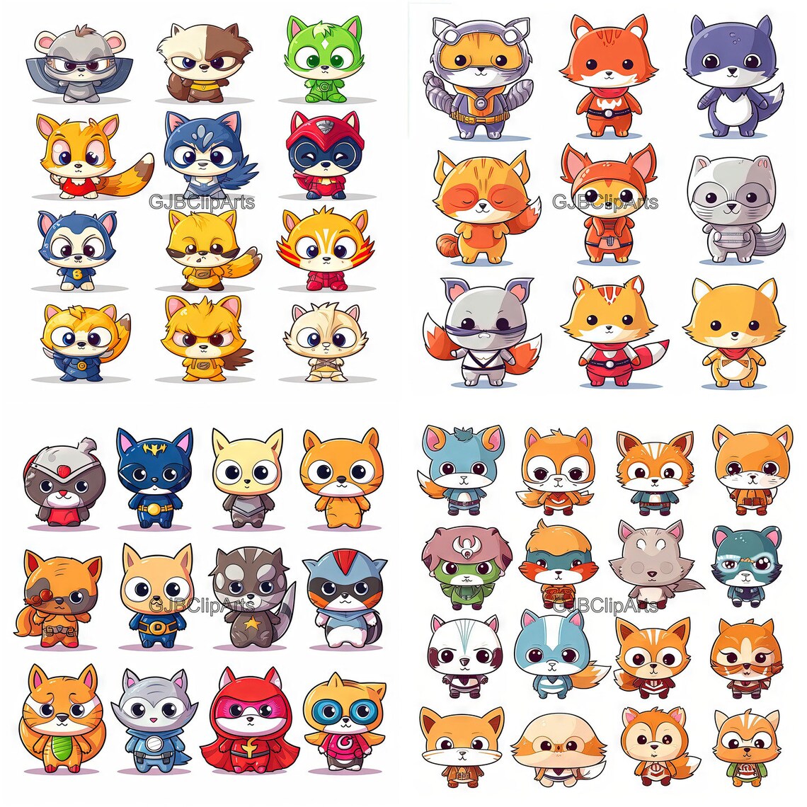 Animal Clipart Digital Stickers, Digital Clipart, Printable Stickers ...