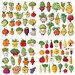Fruit and Vegetable Clipart Digital Stickers, Digital Clipart ...