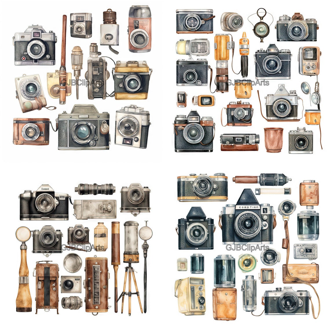 Vintage Photography Equipment Collection,classic Photographydigital ...