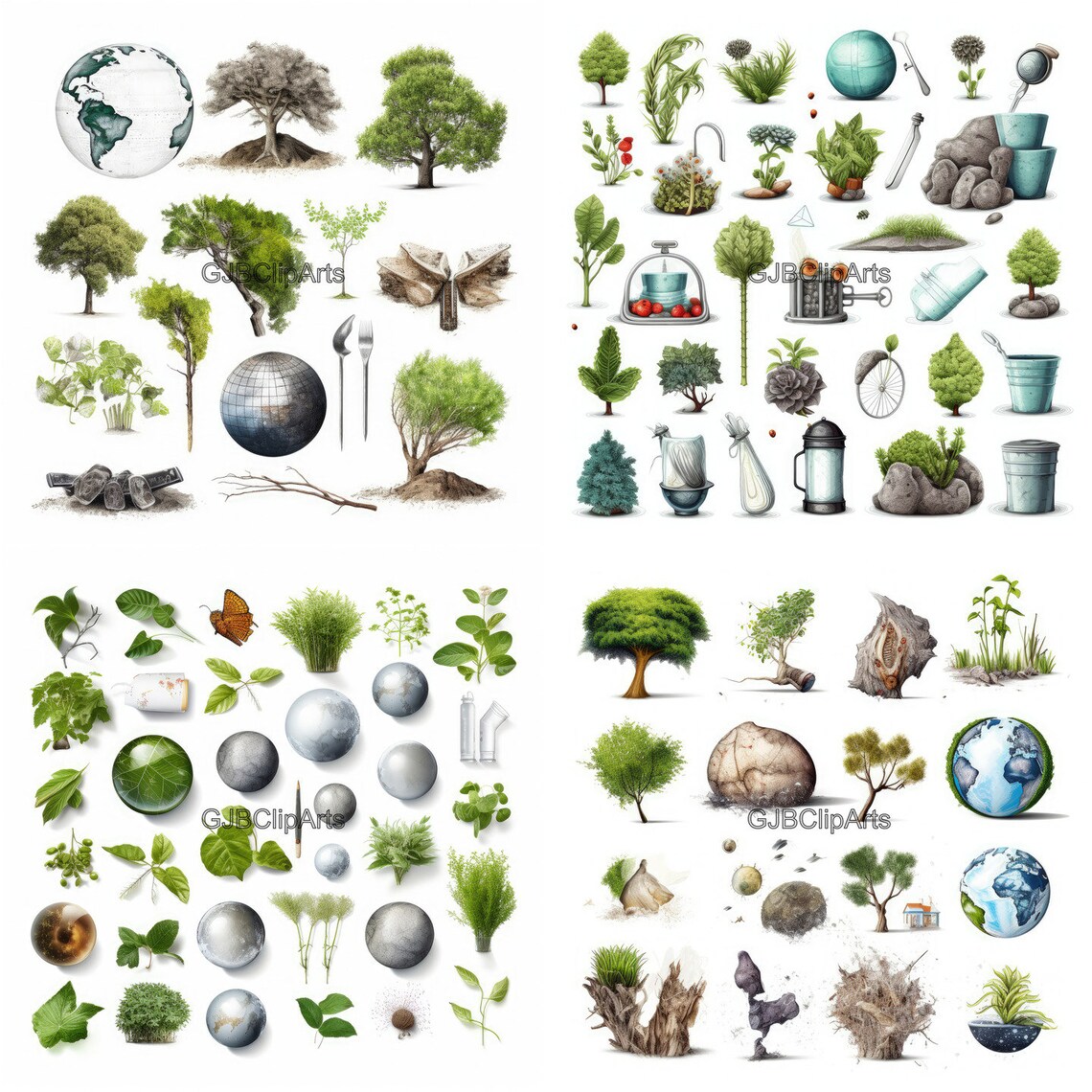 Earth Day Initiatives Clipart, Tree Clipart, Recycling Clipart ...