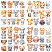Animal Clipart Digital Stickers, Digital Clipart, Printable Stickers ...