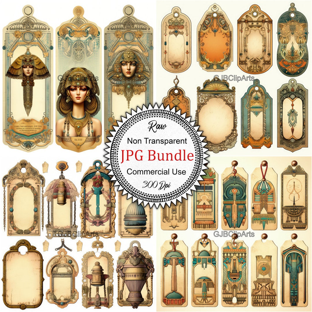 Ancient Egypt Ornamental Tag Clipart Pyramid Clipart Sphinx Clipart ...