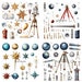 Star Gazing Clipart, Telescope Clipart, Star Chart Clipart, Scrapbook ...