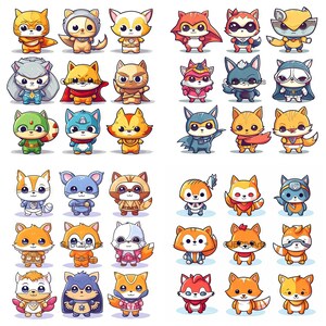 Animal Clipart Digital Stickers, Digital Clipart, Printable Stickers ...