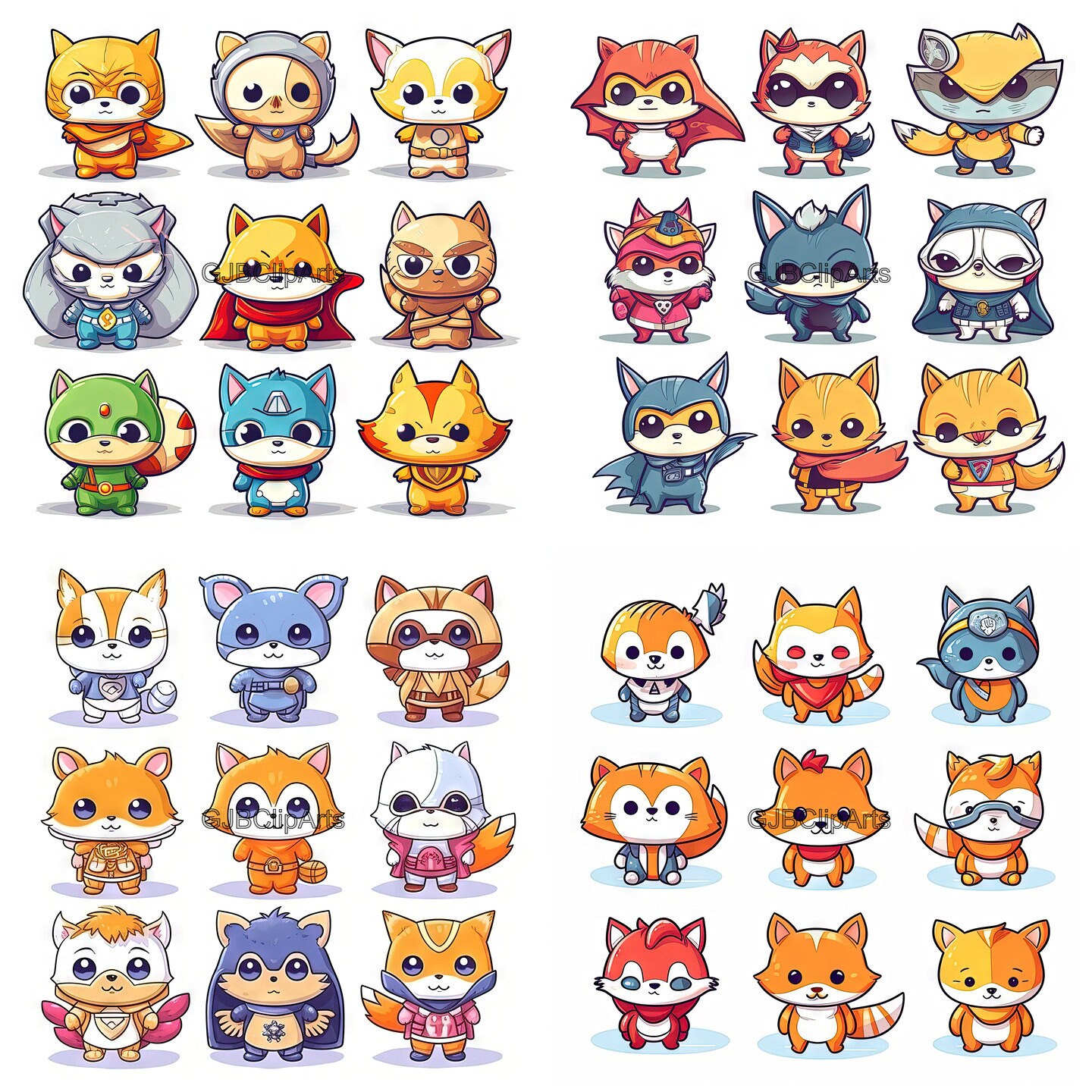 Animal Clipart Digital Stickers, Digital Clipart, Printable Stickers ...