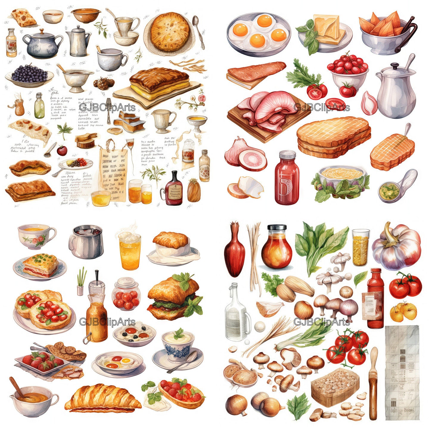 Kitchen Clipart, Family Recipes Clipart, Cooking Clipart, Recipe Card ...