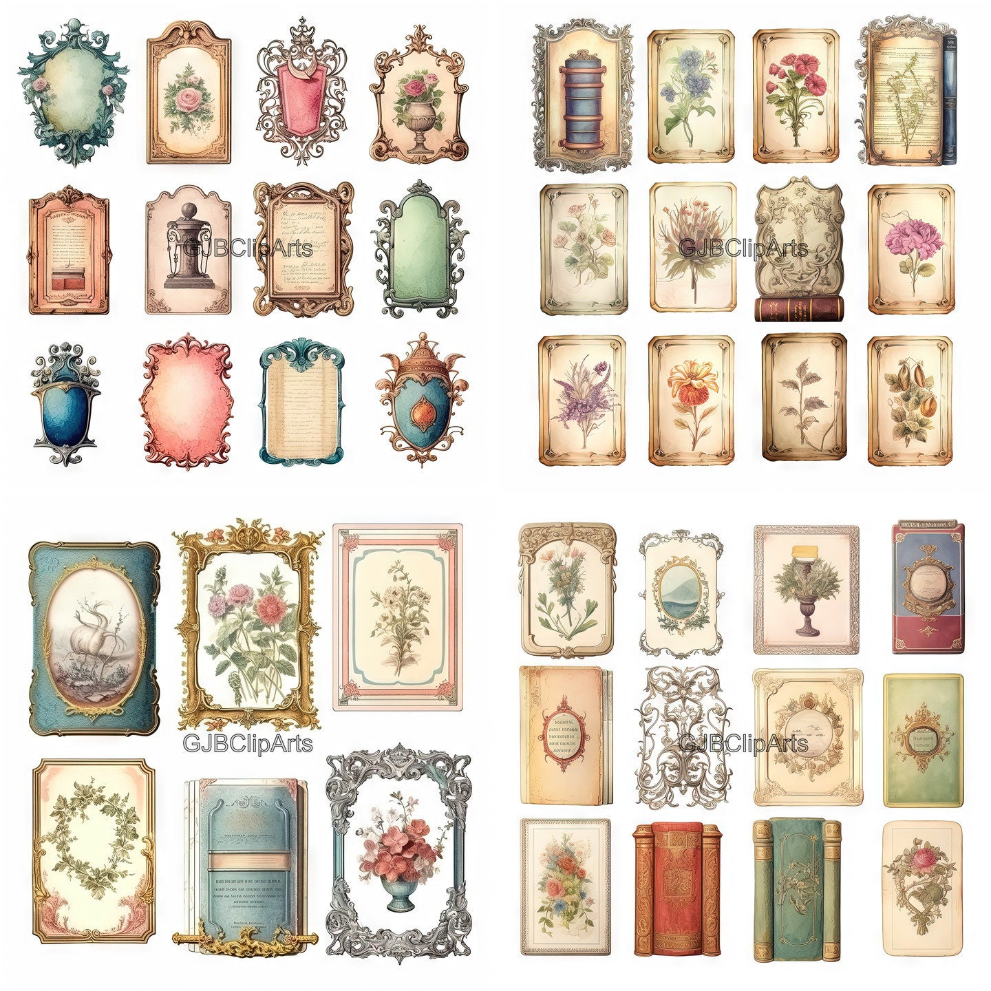 Vintage Antique Bookplates Collection ,authentic Digitized,digital ...