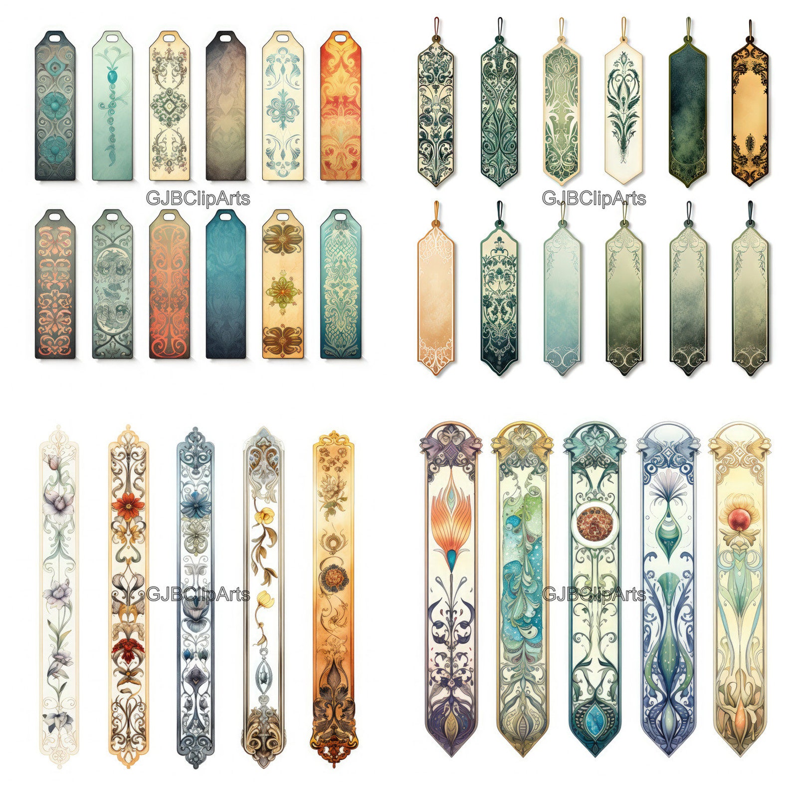 Surreal Ornamental Bookmark Clipart Floating Objects Clipart Imaginary ...