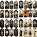 Dark Spooky Clipart Ornamental Tag Clipart, Beautiful Vintage Tags With ...