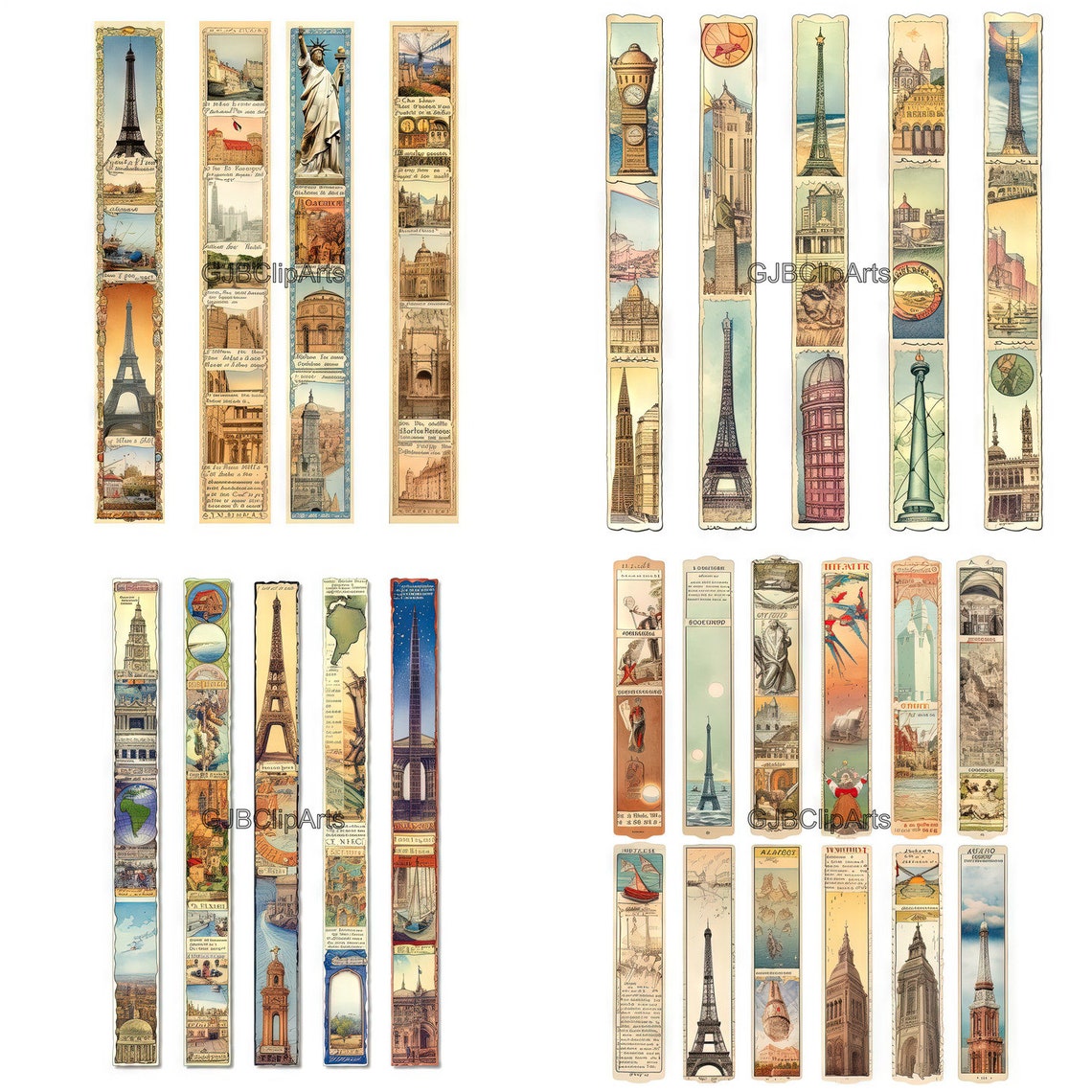 World Travel Bookmark Clipart, Journaling Gift Box, Junk Journaling ...