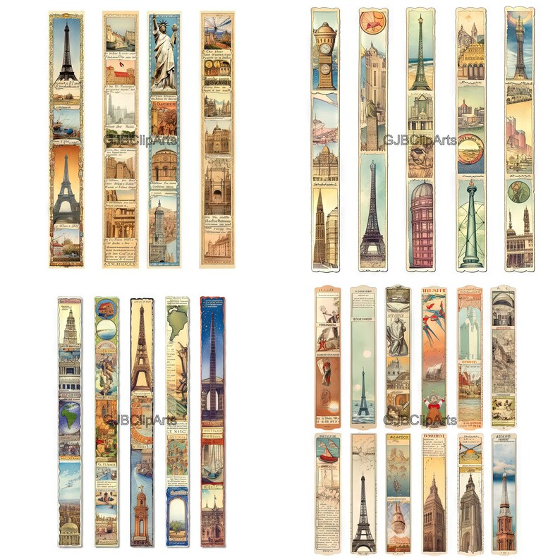 World Travel Bookmark Clipart, Journaling Gift Box, Junk Journaling ...
