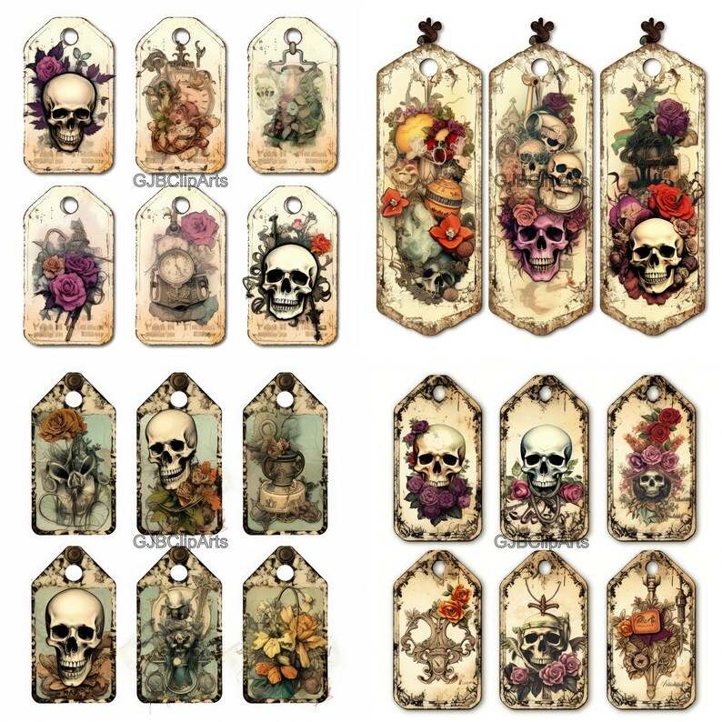 Pirates Ornamental Tag Clipart Treasure Chest Clipart Skull and ...