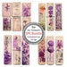 Purple Flora Ticket Stub Clipart, Vintage Ticket Clipart, Junk Journals ...