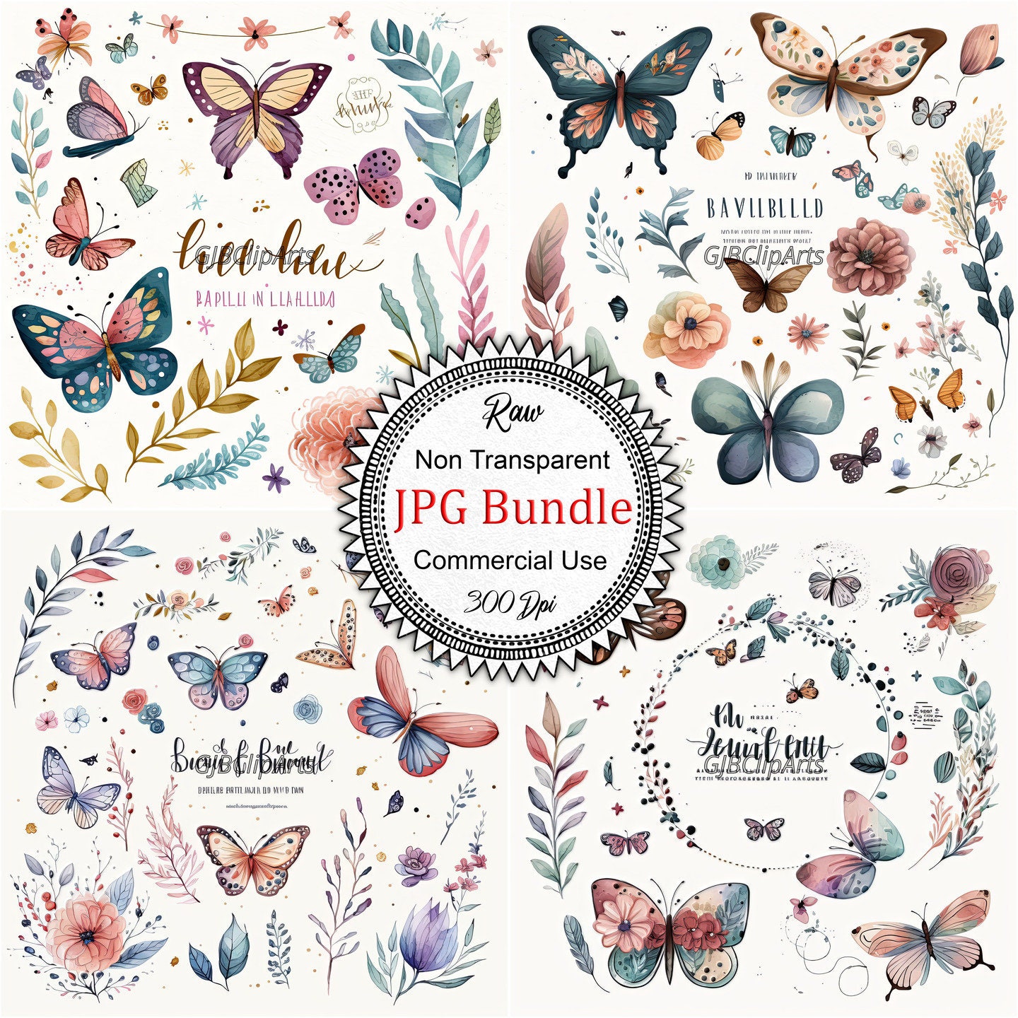 Boho Rainbow Pastel Colors Collection: Whimsical Clipart Designs for ...