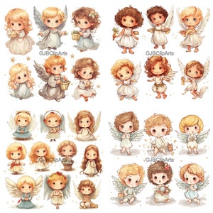 Angel Clipart, Little Angels, Digital Stickers, Digital Clipart ...