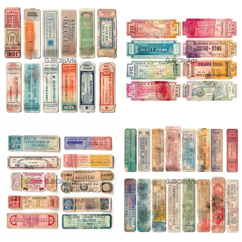 Ticket Stubs on White Background: A Trip Down Memory Lane ,digital ...