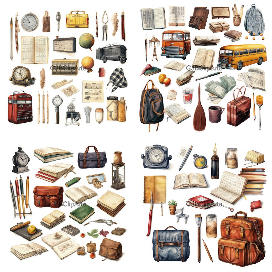 School Memories Clipart Diploma Clipart School Bus Clipart - Etsy