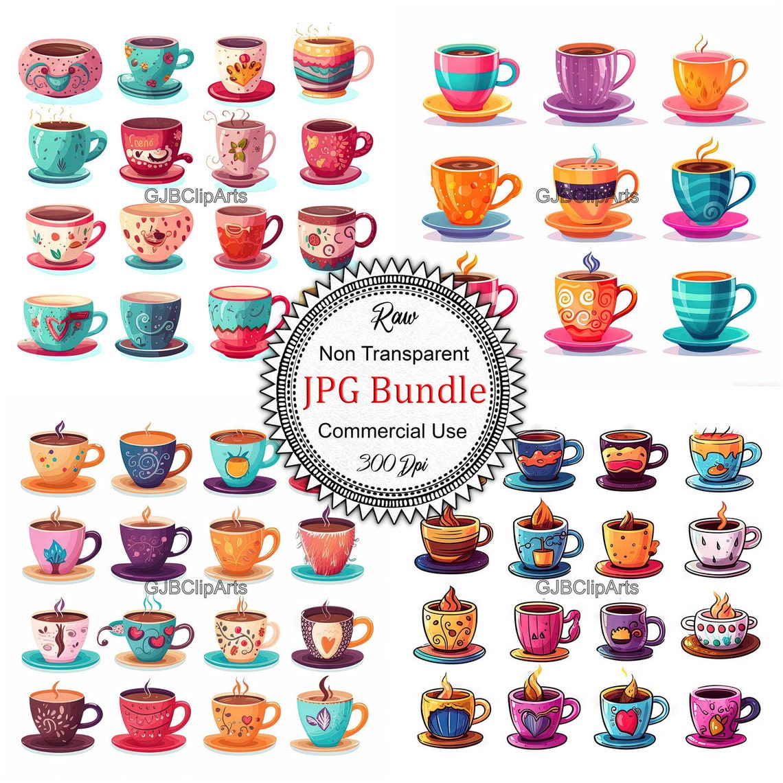Coffee Clipart Digital Stickers, Digital Clipart, Printable Stickers ...