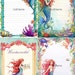Mermaid Themed Writing Paper Watercolor Clipart, Scrapbooker Gift ...
