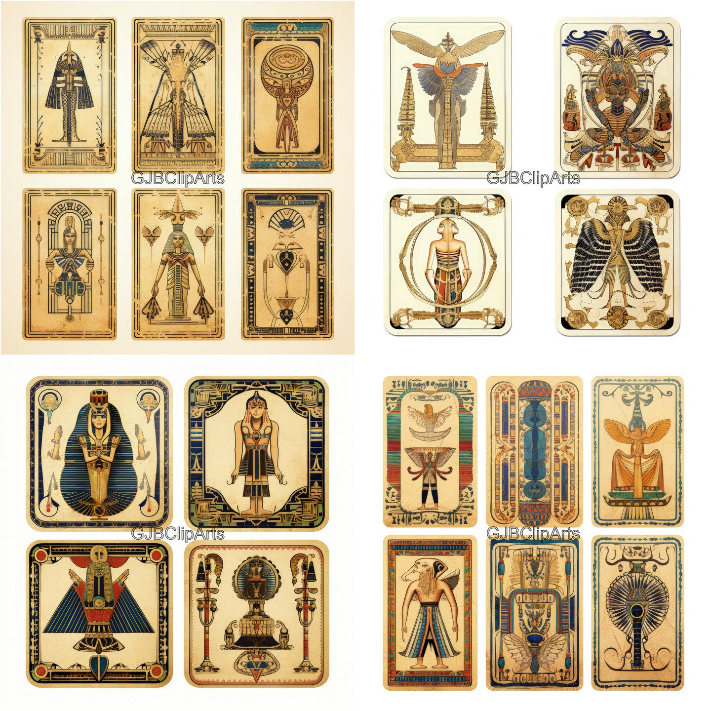 Ancient Egypt Ornamental Card Clipart Pyramid Clipart Sphinx Clipart ...