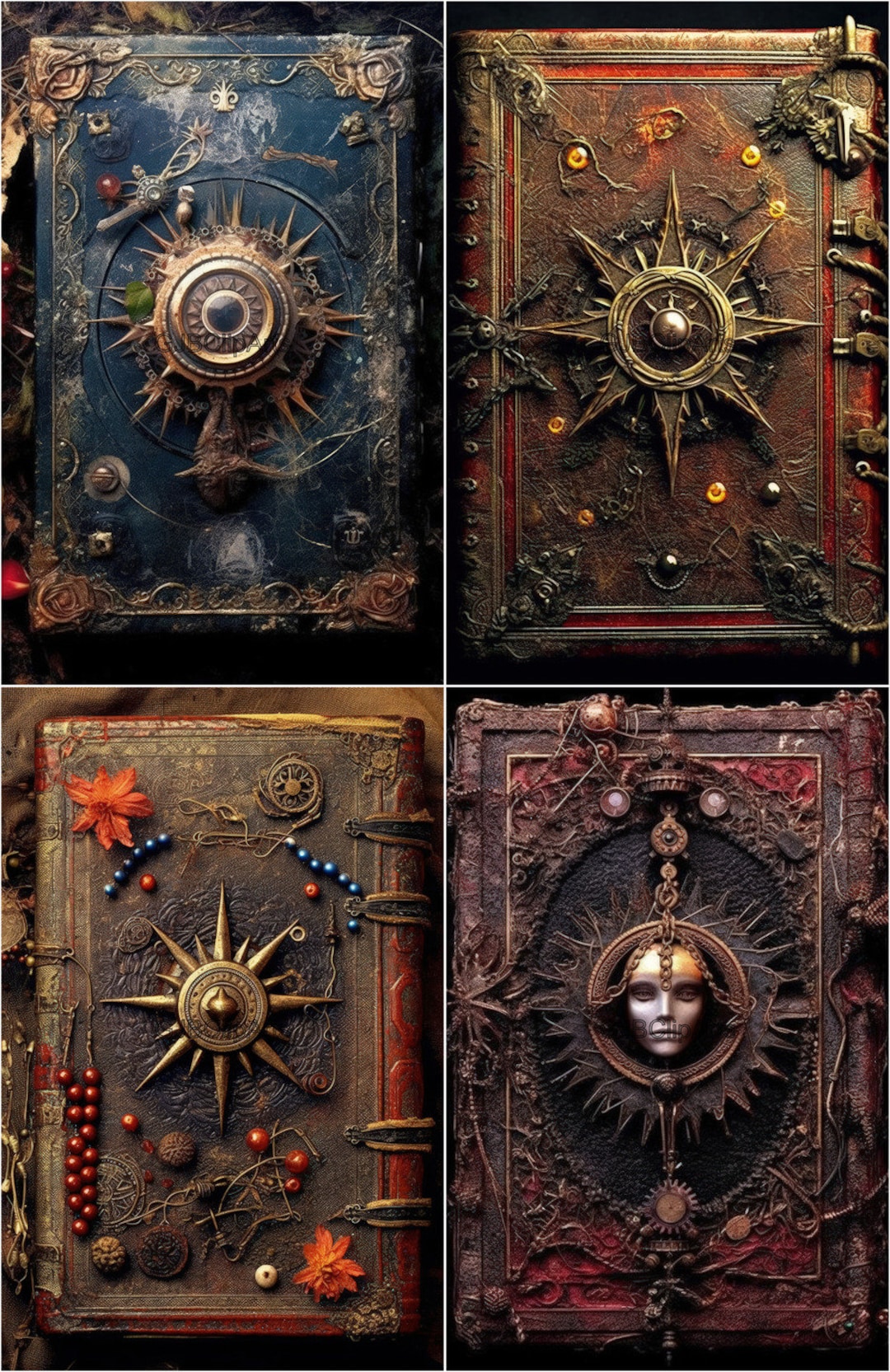 Ancient Witch Book Cover Clipart Book of Shadows Clipart - Etsy