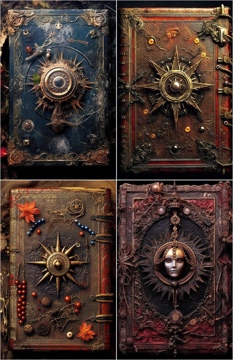 Ancient Witch Book Cover Clipart Book of Shadows Clipart - Etsy