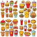 Fast Food Clipart, Kawaii Fast Food , Digital Stickers, Digital Clipart ...