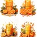 Orange Spell Candle Clipart, Orange Peels and Stones Surroundings ...