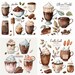 Warm and Cozy Hot Cocoa Collection Clipart: Watercolor Winter Beverages ...