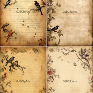 18th Century Vintage Letter Paper Template Clipart, Scrapbooker ...