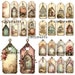 Rustic Cottage Ornamental Tag Clipart, Beautiful Vintage Tags Clipart ...