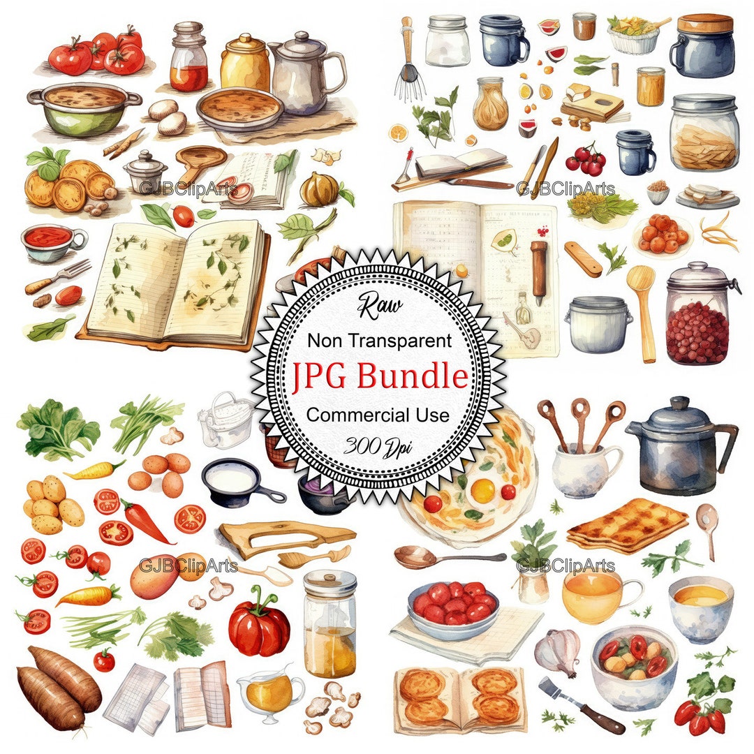 Family Recipes Clipart II, Cooking Clipart, Recipe Card Clipart ...