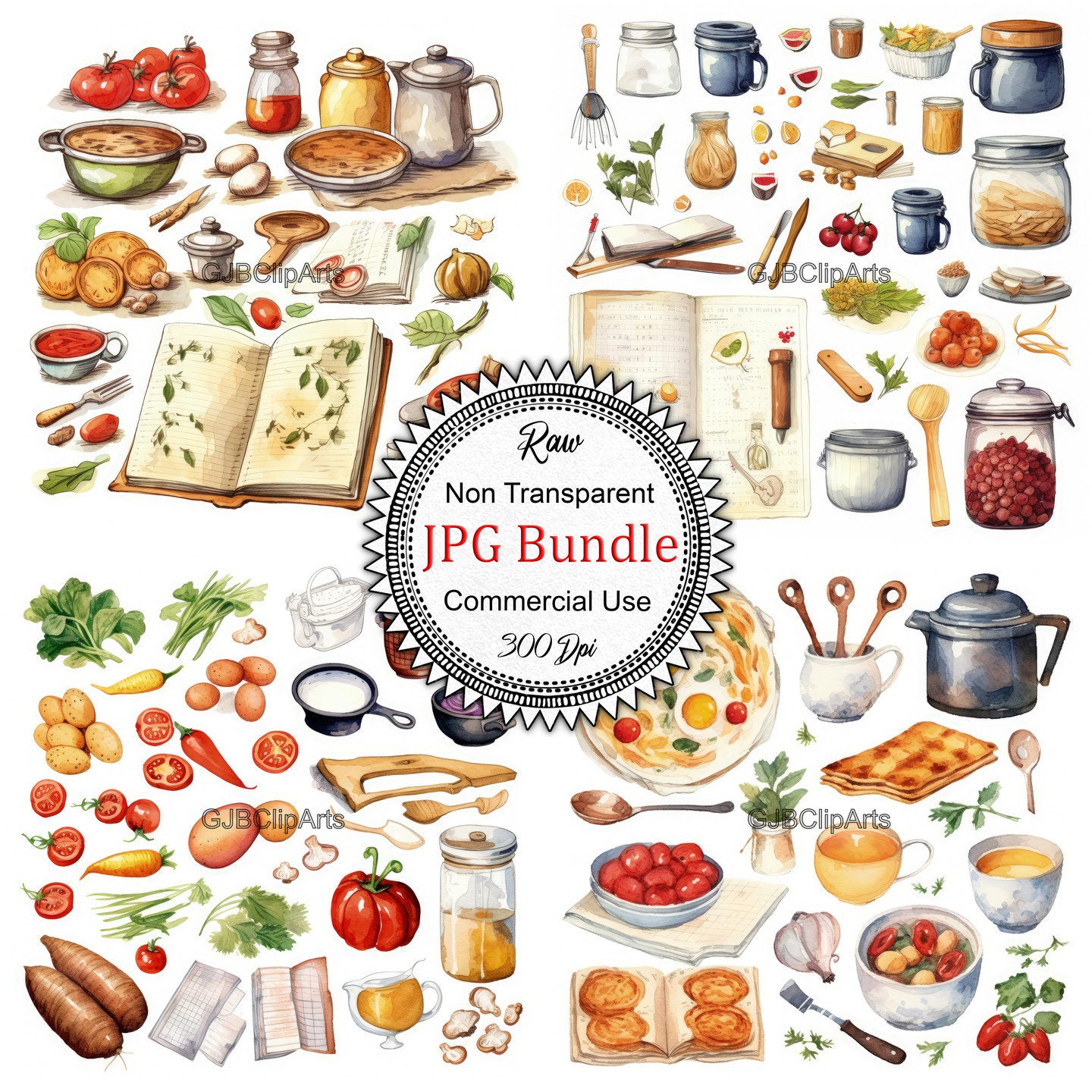 Family Recipes Clipart II, Cooking Clipart, Recipe Card Clipart ...