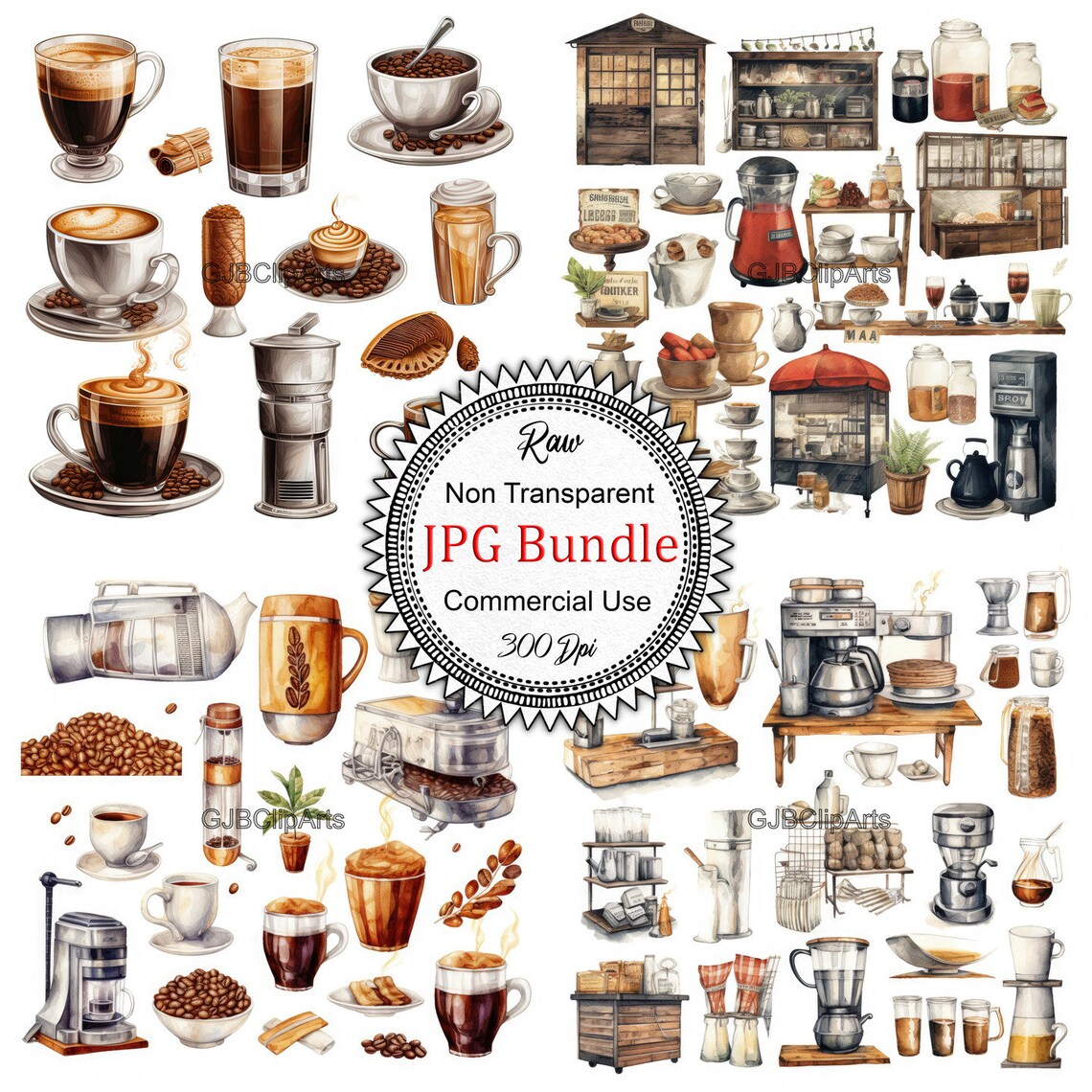Coffee Shop Visits Clipart Coffee Cup Clipart Pastry - Etsy
