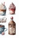 Warm and Cozy Hot Cocoa Collection Clipart: Watercolor Winter Beverages ...