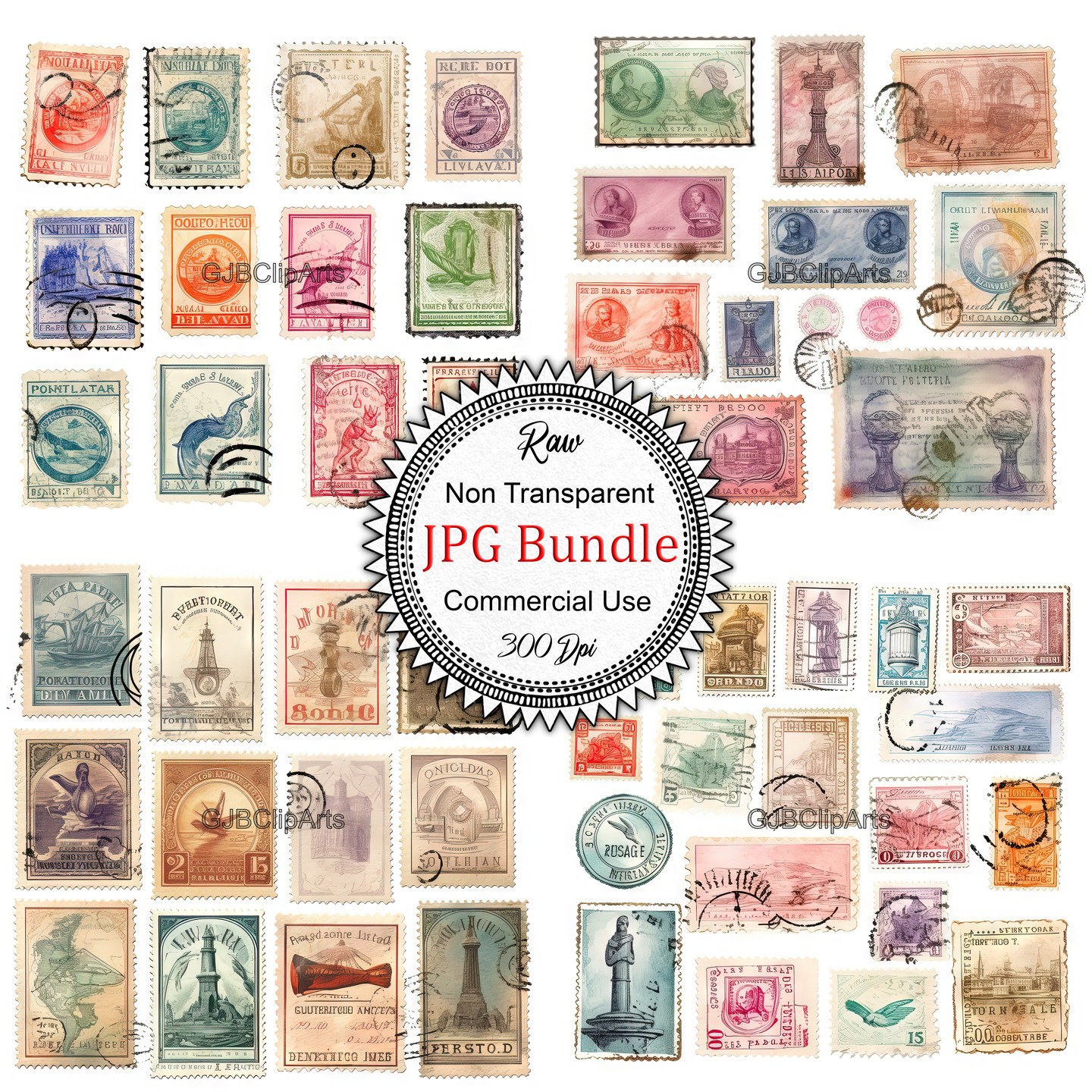 Old Postmarks Collection - Vintage Digitized Clipart,digital Clipart ...