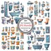 Bathroom Clipart Digital Stickers, Digital Clipart, Printable Stickers ...