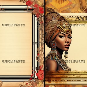 African American Lined Page Clipart, Empty Journal Page Clipart ...