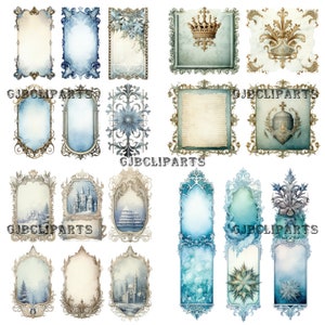 Frozen Kingdom Ornamental Card, Vintage Clipart, Scrapbooking Pages ...