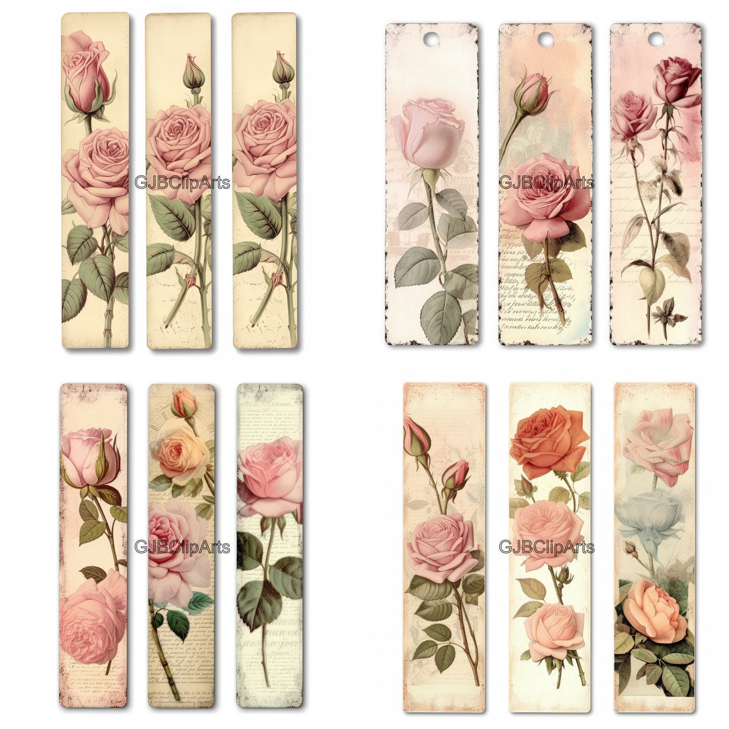 Blush Rose Bookmark Clipart, , , , Journaling Mental Health, Journaling ...