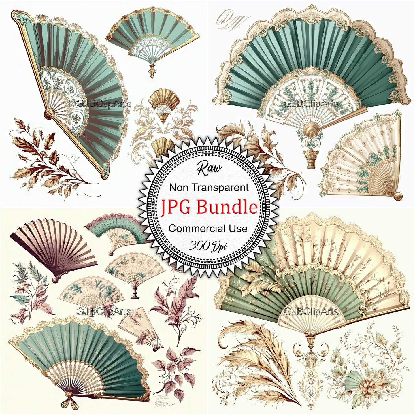 Beautiful Regency Fan Collection: Vintage Tones and Intricate Designs ...
