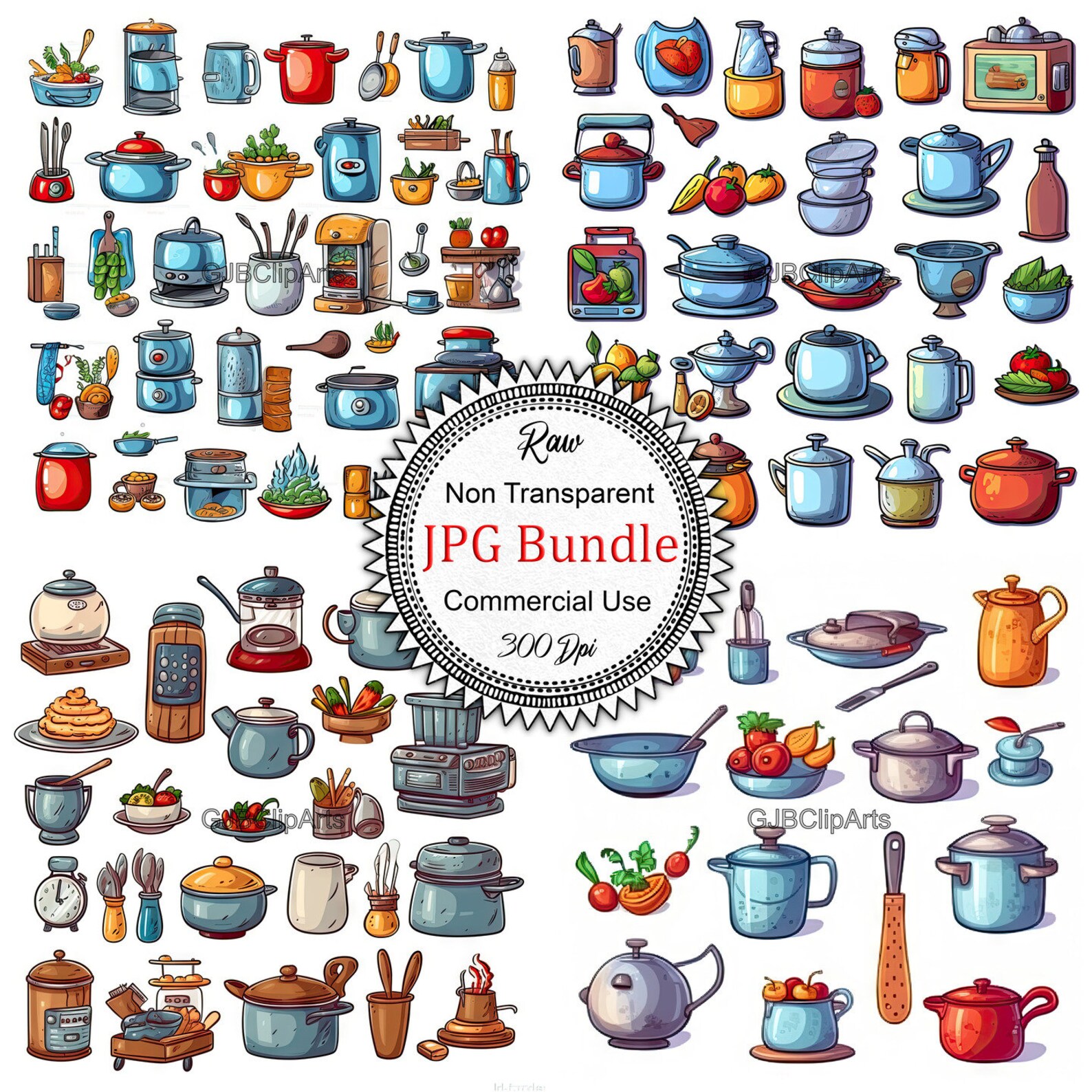 Kitchen Clipart Digital Stickers, Digital Clipart, Printable Stickers ...