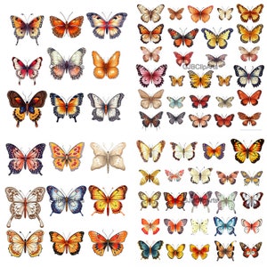 Butterfly Clipart Digital Stickers, Digital Clipart, Printable Stickers ...