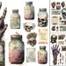 Vintage Zombies Junk Journal Kit Clipart ,zombie Clipart Grave Clipart ...